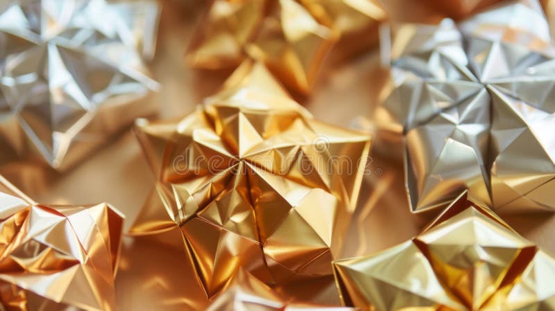 Metallic Origami Paper for Shiny Projects Stock Illustration ...