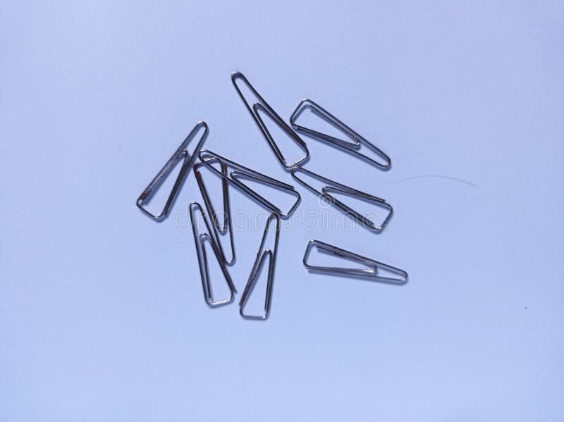 Metallic Paper Clip, Isolated on White Stock Photo - Image of white ...