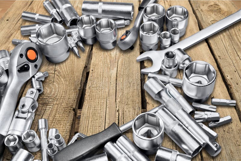 Metallic parts stock image. Image of equipment, machinery - 58668975