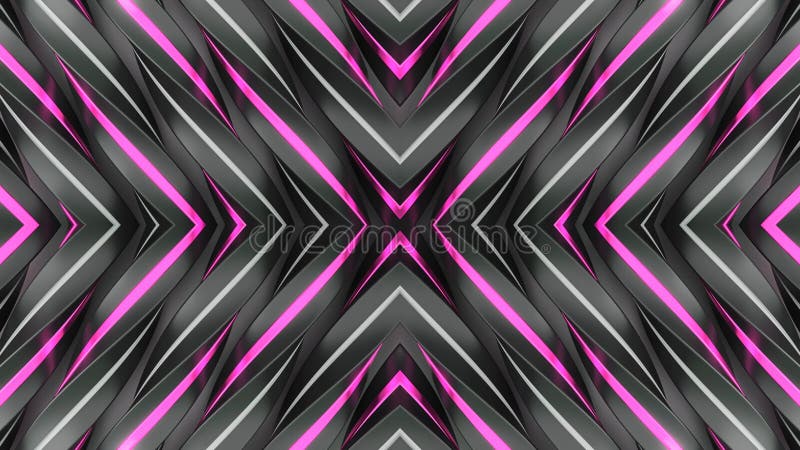 Metallic Pattern with Lines is Mirrored. Animation Stock Footage ...