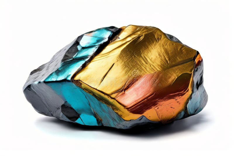 Metallic Pattern Smart Rock a Close Up of a Smart Rock with a Me Stock ...