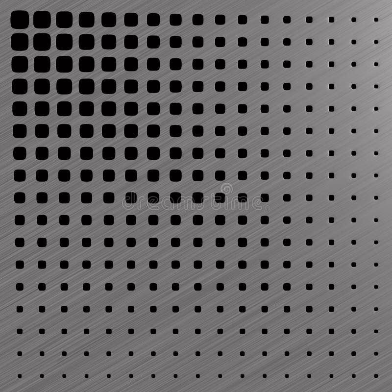 Metallic Perforated Panel. 3D Illustration Stock Illustration ...