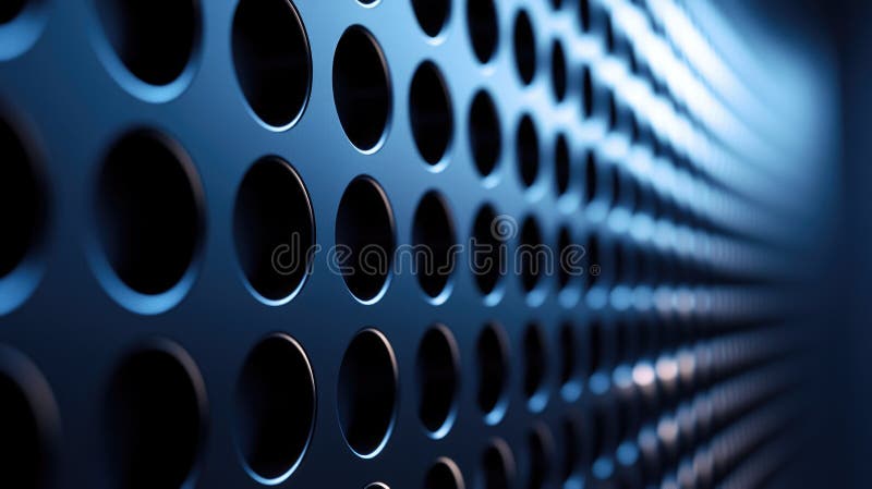 Metallic Perforated Panel Texture Stock Photo - Image of industrial ...