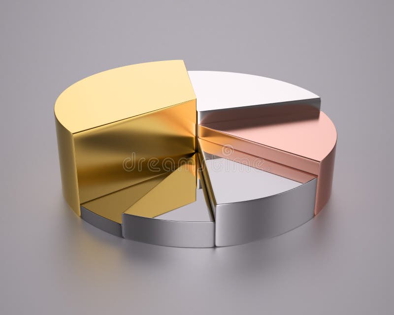 Pie Charts stock illustration. Illustration of silver - 17659923