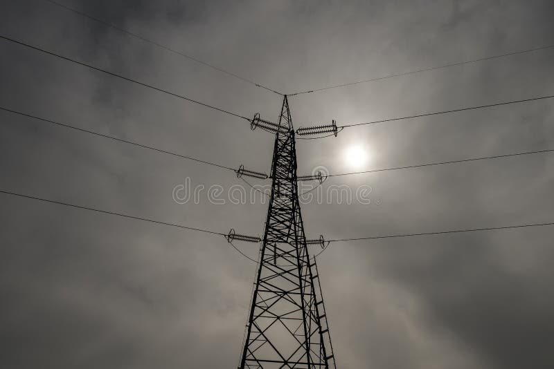 Metallic pilon stock photo. Image of electricity, carrying - 69503070