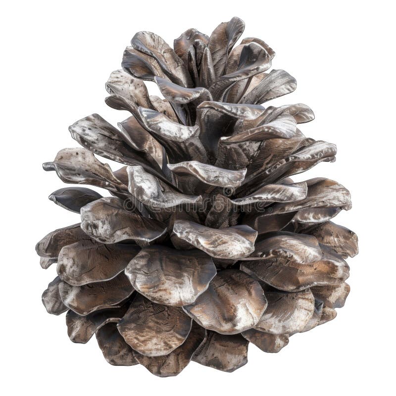 Metallic Pine Cone with a Distressed Finish Stock Illustration - Illustration of ornament, gray ...