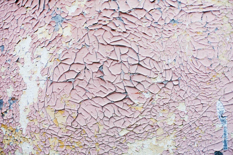 Metallic Pink Background with Rust and Old Paint Cracked. Stock Image ...
