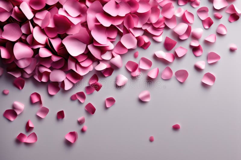 Metallic Pink Confetti Spread on a Neutral Background Stock Image ...