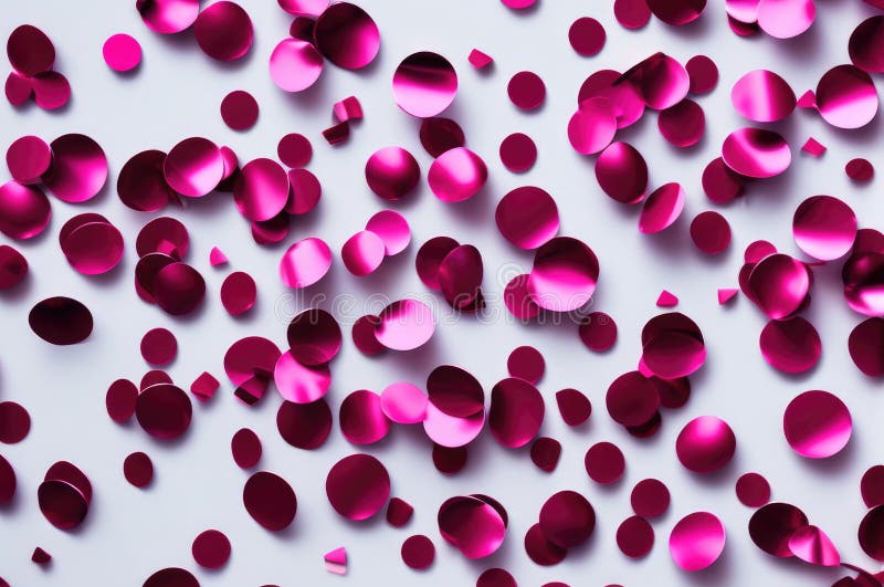 Metallic Pink Confetti Spread on a Neutral Background Stock Photo ...