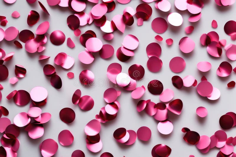 Metallic Pink Confetti Spread on a Neutral Background Stock Photo ...