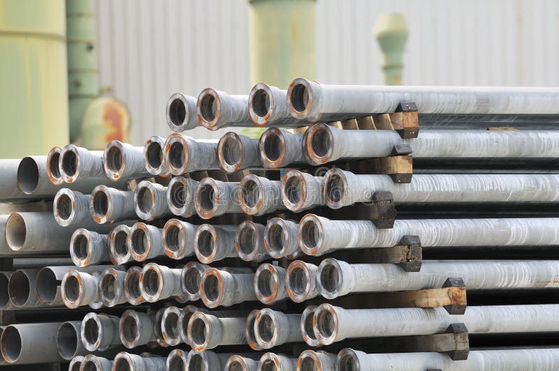 Metallic pipes stock image. Image of warehouse, cylindric - 5785445