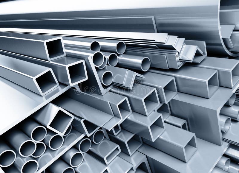 Metal Pipes and Angle Iron Stack Stock Image - Image of joist ...