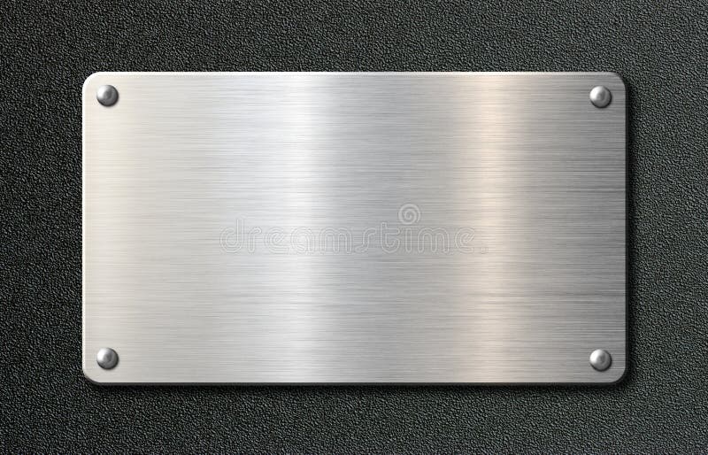 Metal Plaque or Plate with Rivets 3d Illustration Stock Image - Image ...