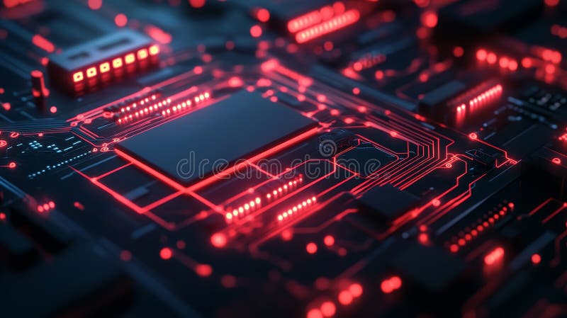 A Metallic Plate and Particles Background Representing High Tech ...