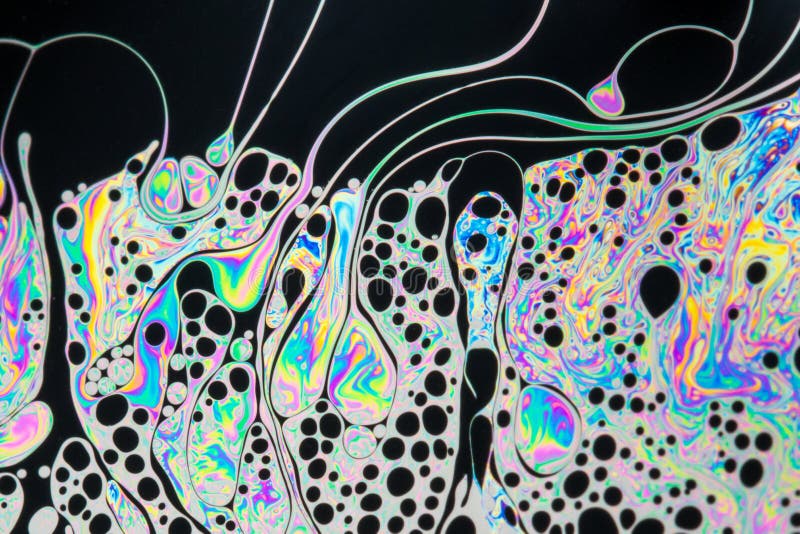 Metallic Psychedelic Soap Bubble Abstract Stock Illustration ...