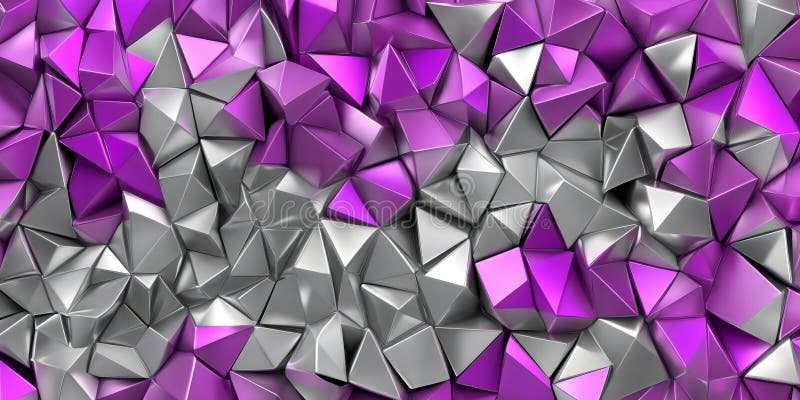 Metallic Purple Silver Geometric Angular Pattern Creating Textural ...