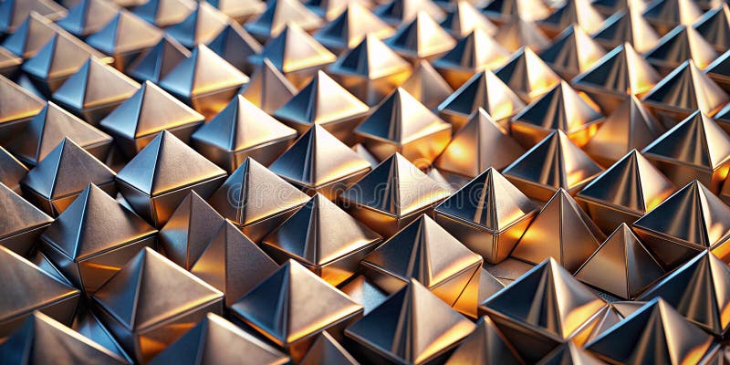 Metallic Pyramids Form Complex Geometric Abstract Background Creative ...