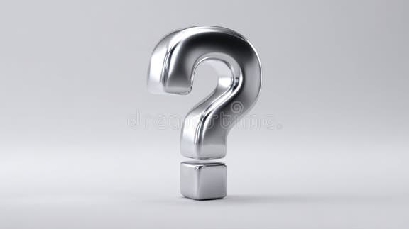 The Metallic Question Mark Symbol Representing Curiosity and Inquiry in ...
