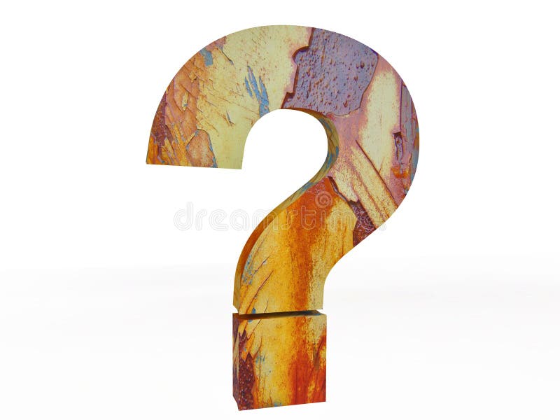 Metallic Question Mark in Vintage Sty Stock Illustration - Illustration ...