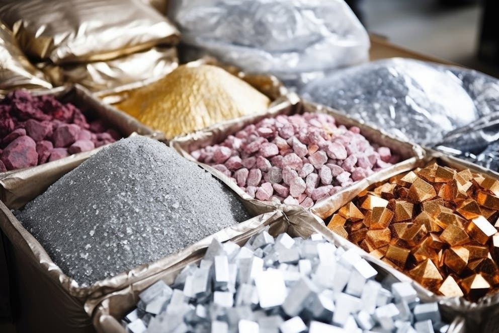 Metallic Raw Materials Awaiting Processing Stock Image - Image of ...