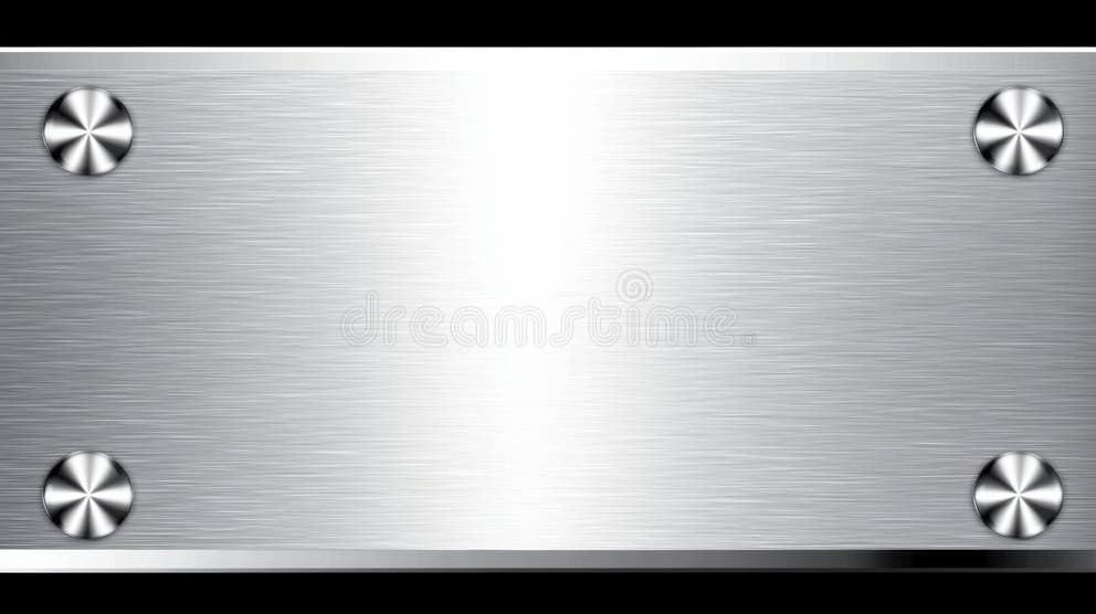 A Metallic Rectangle with Four Circular Rivets on Each Corner. Stock ...