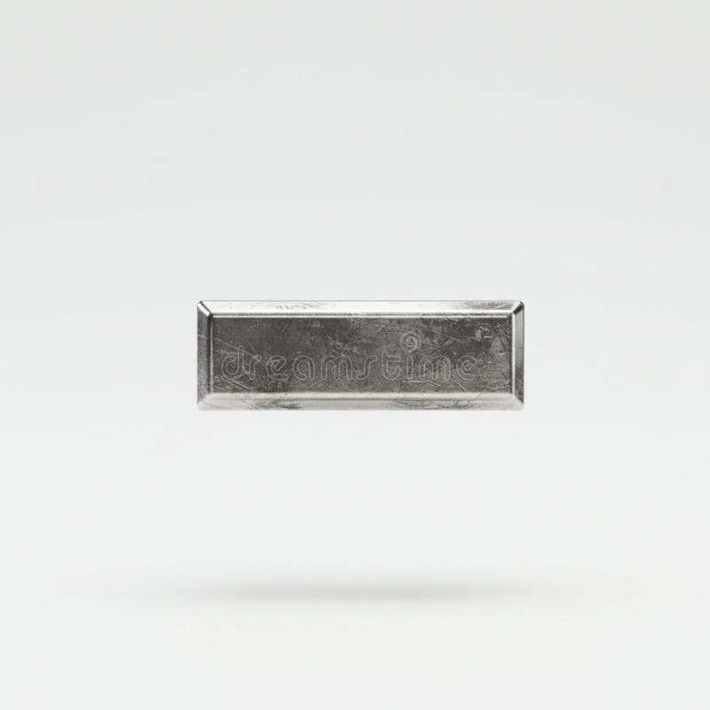 A Metallic Rectangular Bar with a Shiny, Reflective Surface Suspended ...