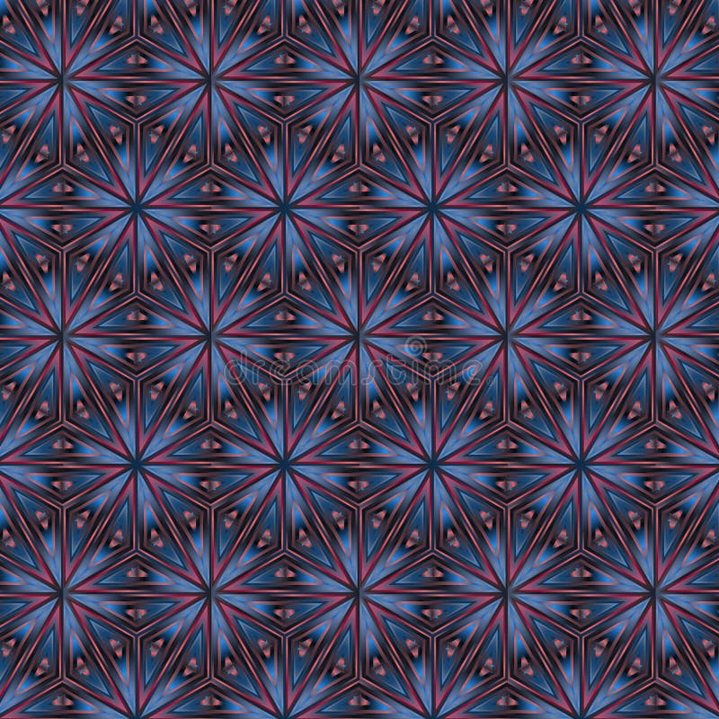 Metallic Red Triangles Pattern for Stained Glass Effect Stock Vector ...