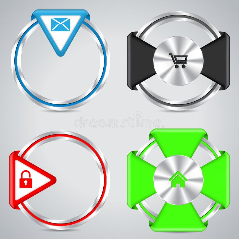 Ring buttons stock vector. Illustration of data, modern - 12081930