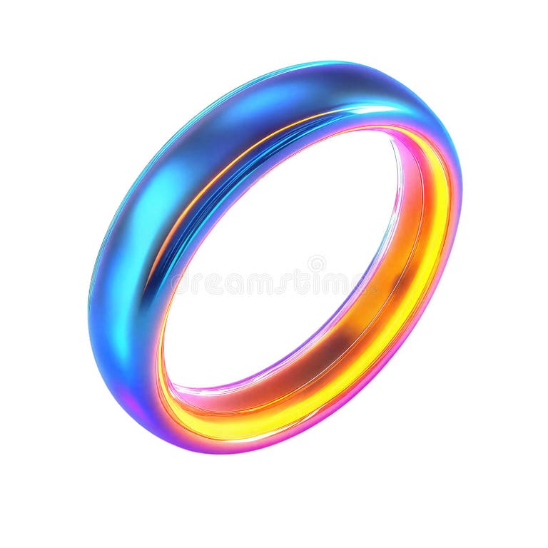 Colorful Metallic Ring Showcasing Vibrant Gradients and Smooth Surfaces ...