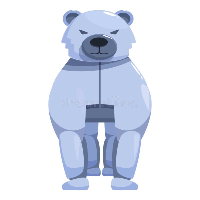 Metallic Robot Bear Standing on Two Legs Stock Vector - Illustration of ...