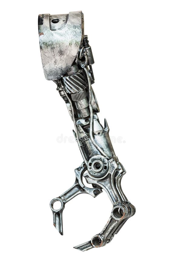 Metallic robot hand stock image. Image of engineering - 64025305