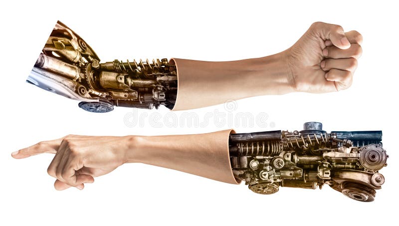 Human and Robot Arm Wrestling Stock Photo - Image of equality, battle ...