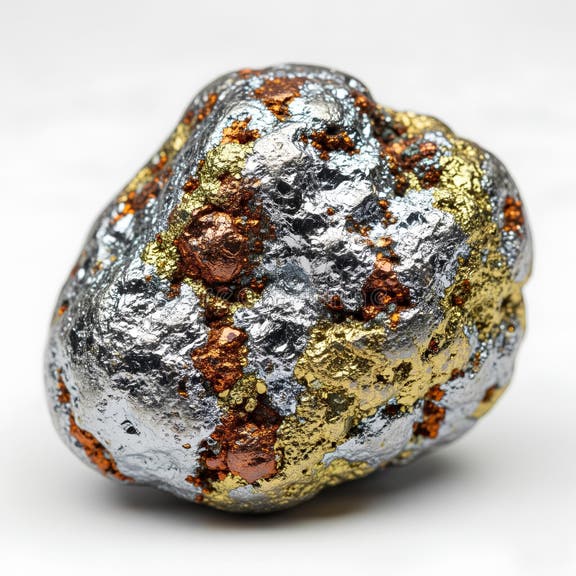 A Metallic Rock with a Rough Texture Featuring an Amalgamation of ...