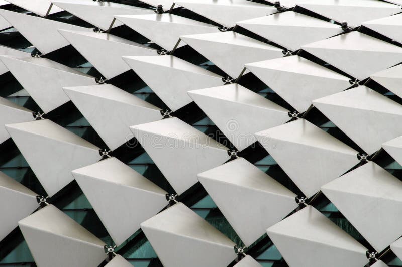 Closeup with Geometry Pattern of Esplanade Roof Terrace, Singapore ...