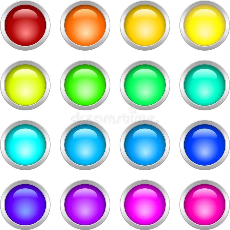Colorful Game Buttons stock vector. Illustration of graphic - 62669872