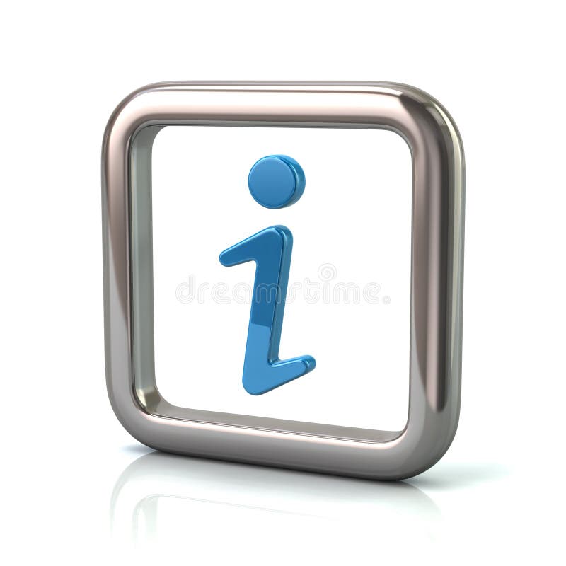 Blue Info Icon stock illustration. Illustration of info - 26077111