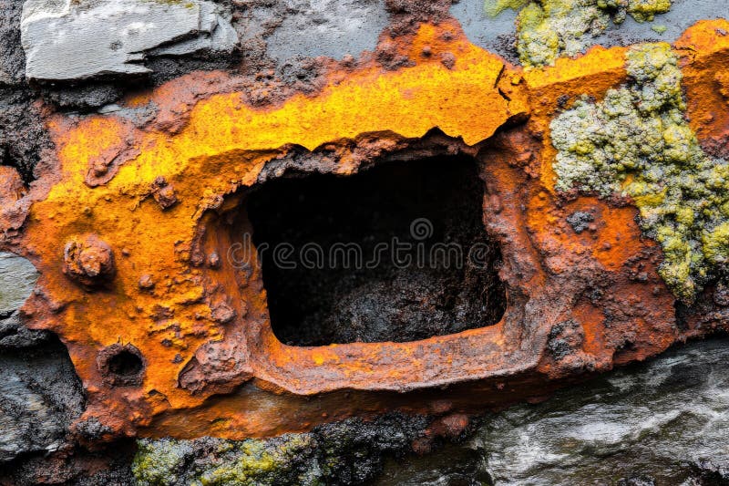 Metallic Rust Texture, Deep Orange and Brown Tones with Rough Patches ...