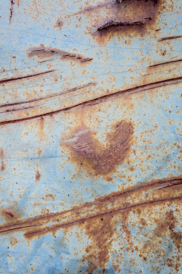Metallic Rust Texture with Heart Shape Stock Photo - Image of corroded ...