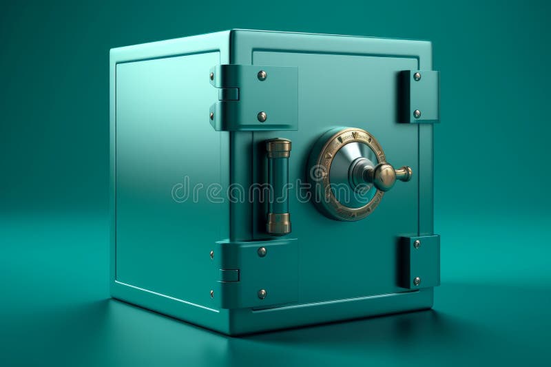 Metallic Safe Box. Generate Ai Stock Illustration - Illustration of ...