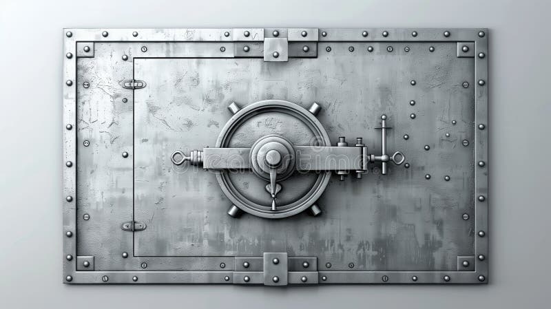 Metallic Safe Door, Representing Security and Protection. a Solid Steel ...