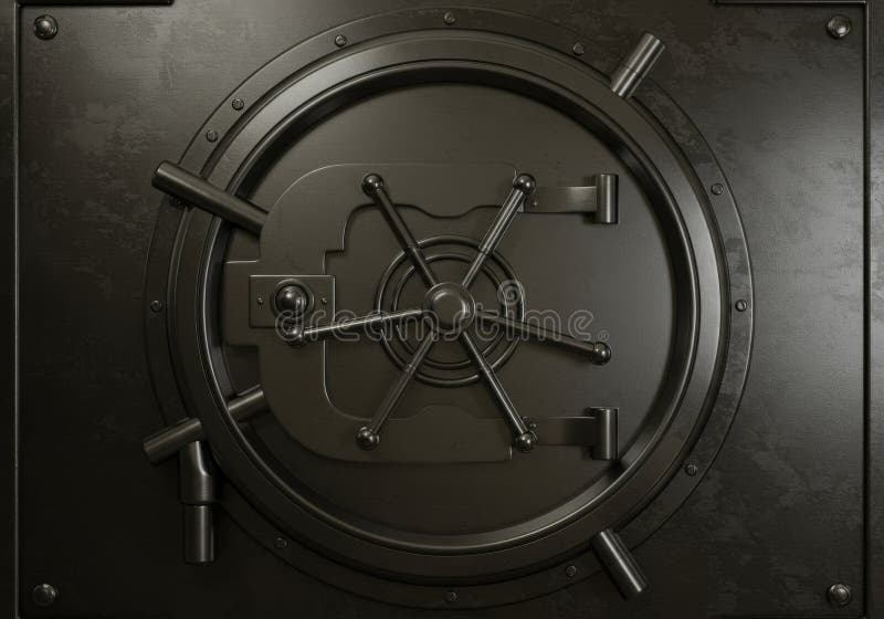 Metallic Safe Door, Representing Security and Protection. a Solid Steel ...