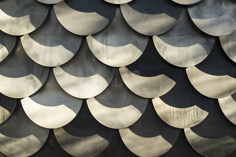 Metallic Scale Pattern Architectural Design, Modern Wall Texture Stock ...