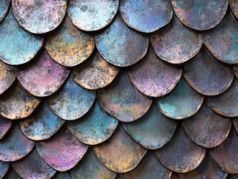 Metallic Scales, a Textured Abstract Background Stock Image - Image of ...
