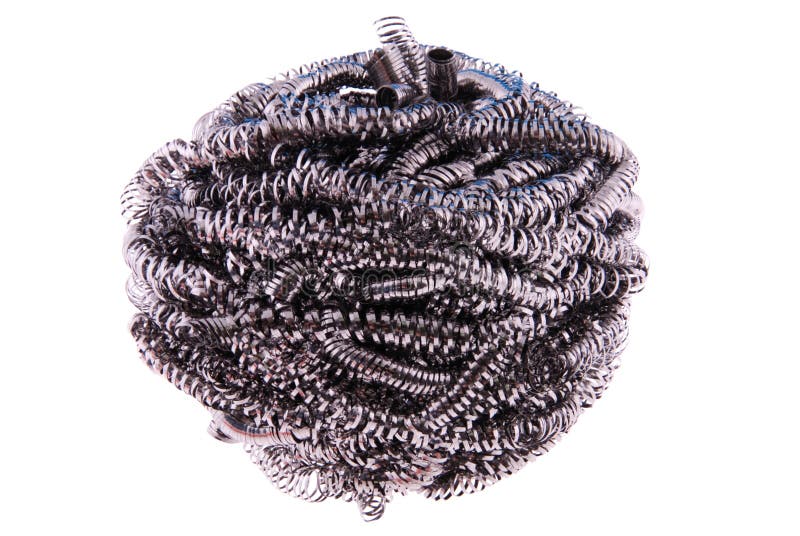Metallic scourer stock photo. Image of tool, white, domestic - 19325650