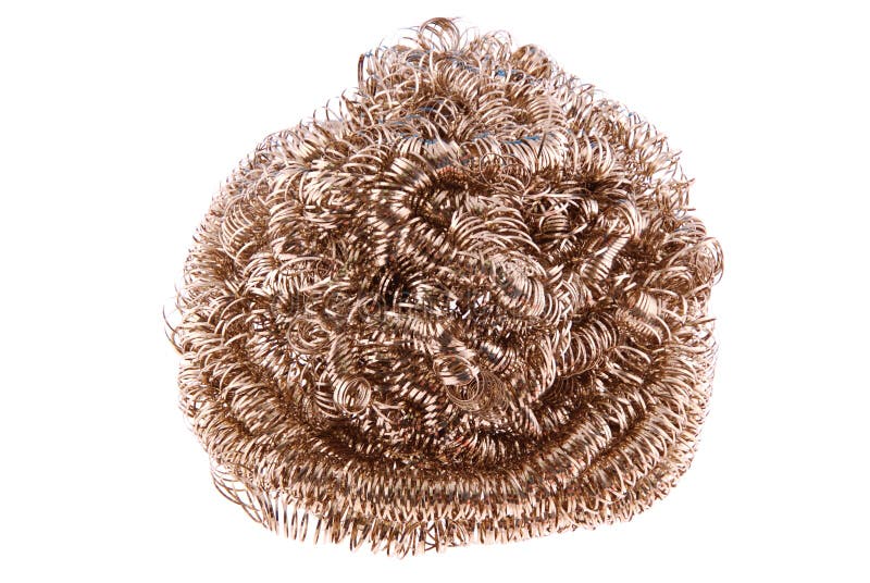 Metallic scourer stock photo. Image of wire, sponge, white - 82367004
