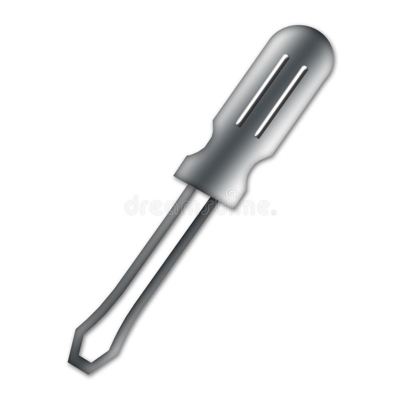 Metallic Screwdriver stock illustration. Illustration of equipment ...