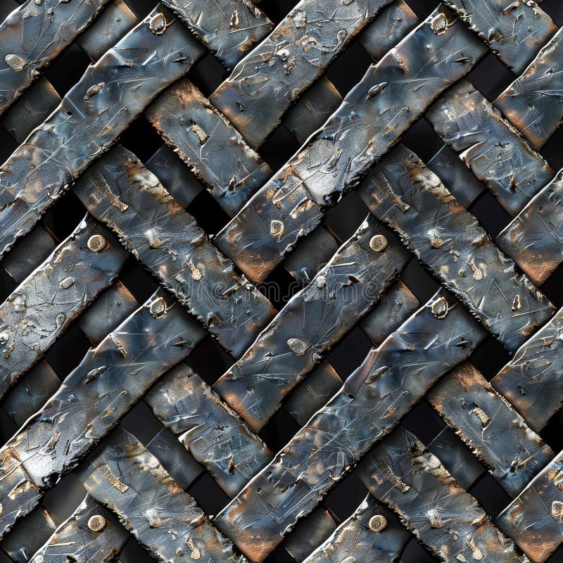 Metallic Seamless Pattern of a Twisted Metal. Photorealistic Tileable ...