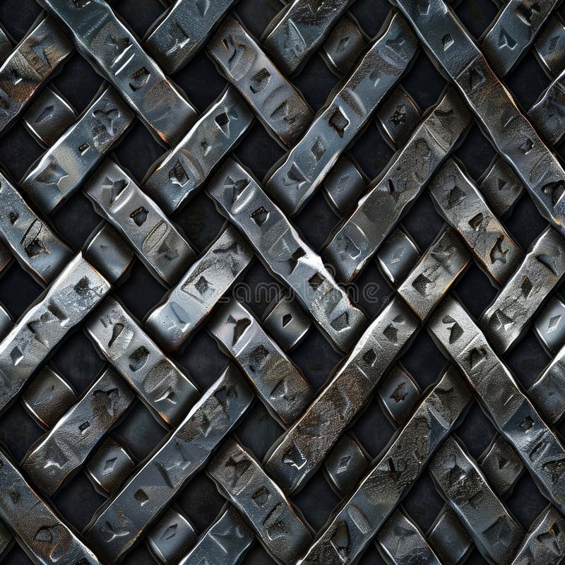Metallic Seamless Pattern of a Twisted Metal. Photorealistic Tileable ...