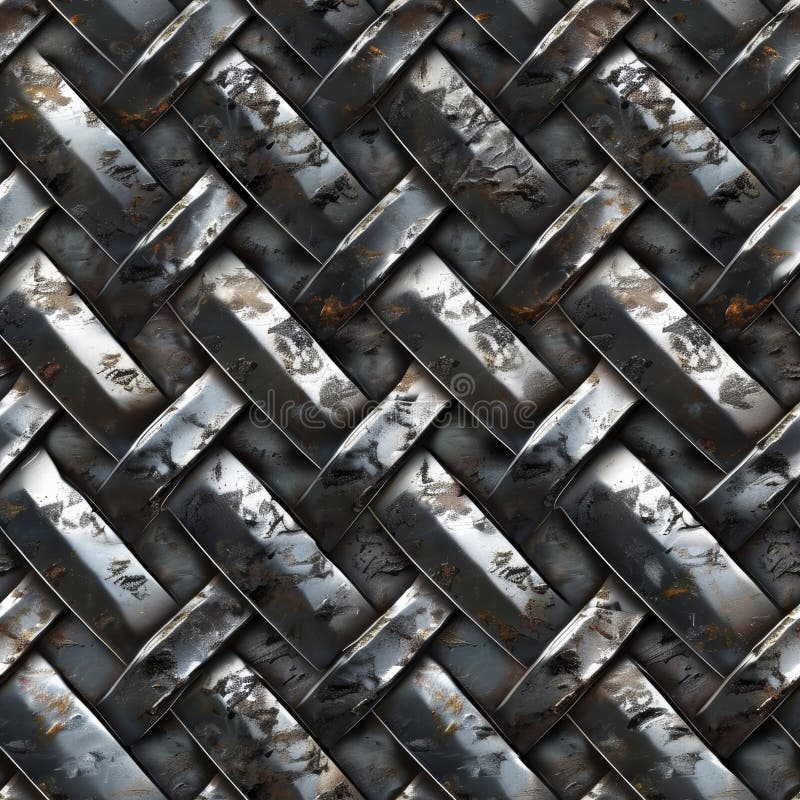 Metallic Seamless Pattern of a Twisted Metal. Photorealistic Tileable ...