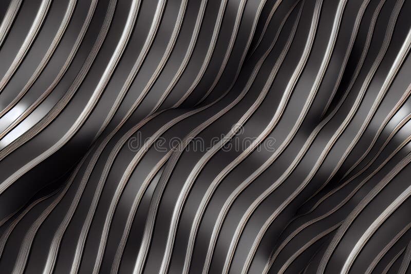 Metallic Seamless Textile Pattern 3d Illustrated Stock Illustration ...